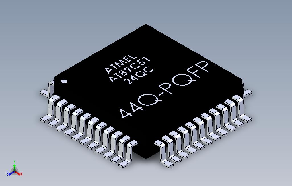 PQFP44型_STEP_模型图纸免费下载 – 懒石网