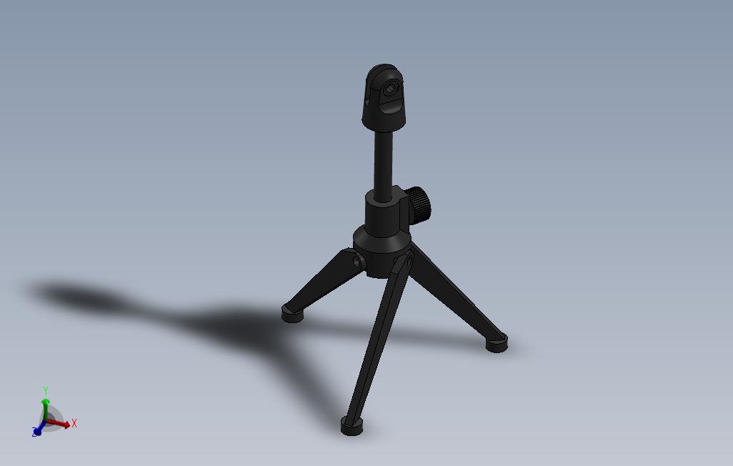 PYLE-PRO可调桌面三脚架麦克风支架_SOLIDWORKS 2016_模型图纸免费下载 – 懒石网