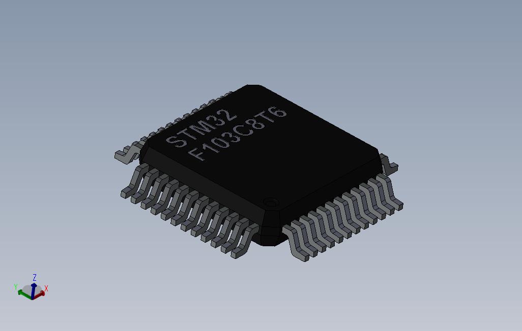 STM32M3CortexF13C8T6芯片_SOLIDWORKS 2015_模型图纸免费下载 – 懒石网