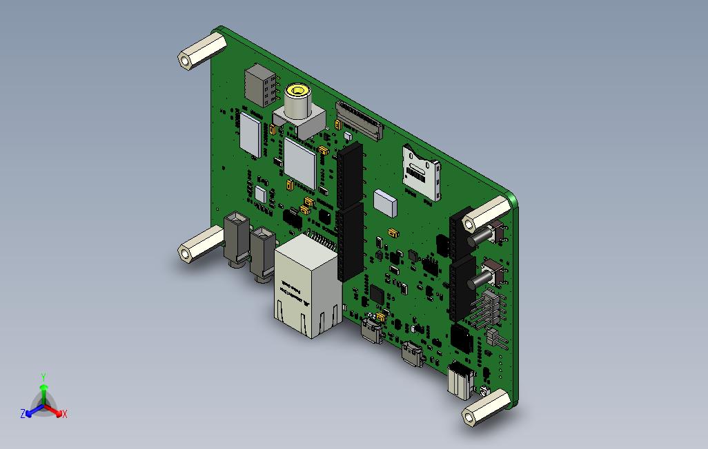 STM32F7发现板-完整设计_STEP_模型图纸免费下载 – 懒石网