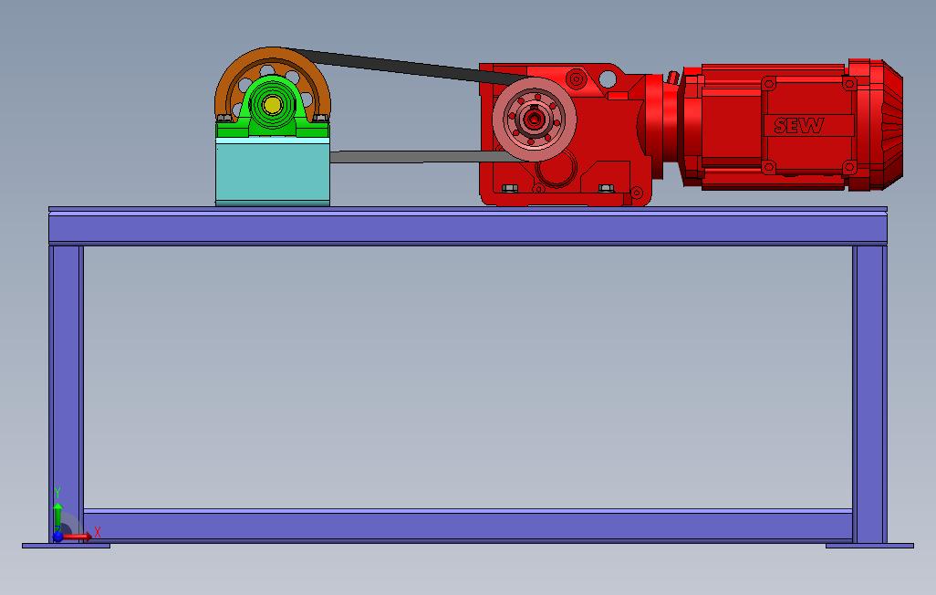 三角带传动 Solidworks 2016 模型图纸免费下载 懒石网