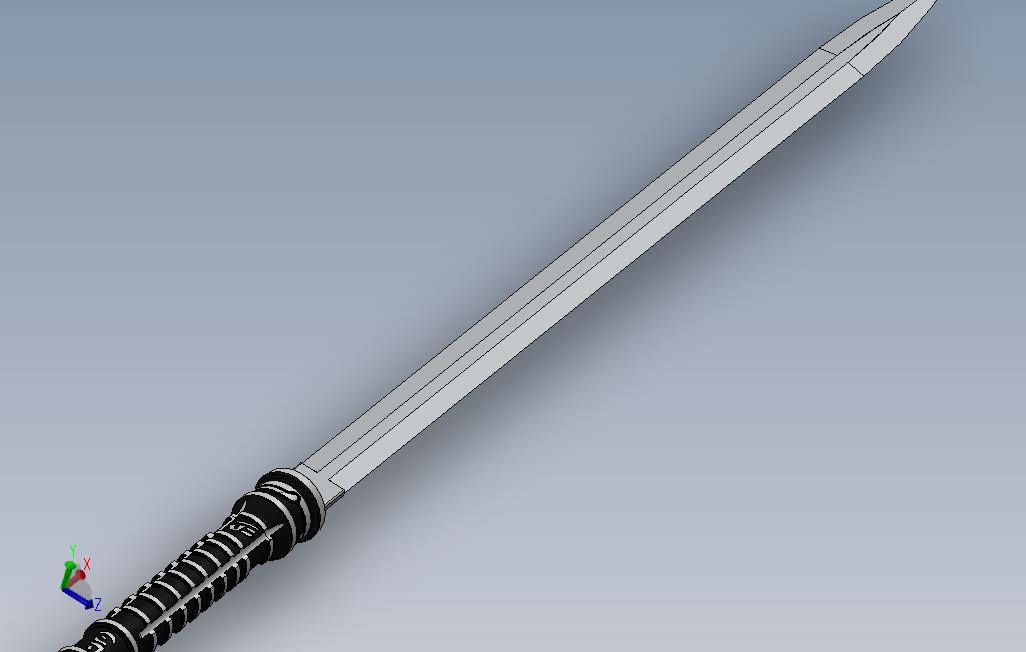 刀剑复制品_SOLIDWORKS 2012_模型图纸免费下载 – 懒石网