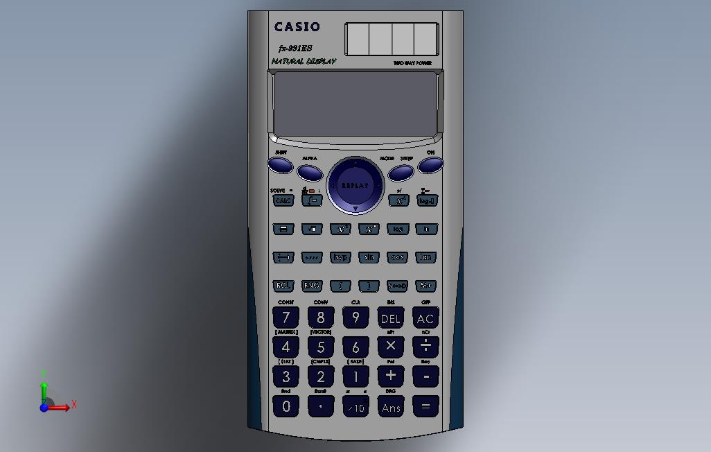 卡西欧fx-991Es_SOLIDWORKS 2012_模型图纸免费下载 – 懒石网
