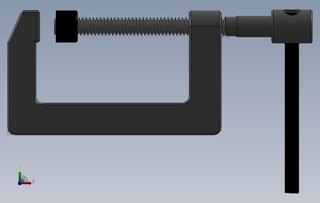 基本c型夹持器solidworks 2014模型图纸免费下载 懒石网