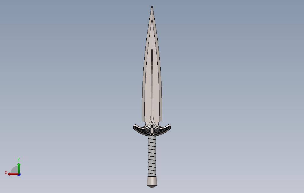 天锻钢匕首。_SOLIDWORKS 2011_模型图纸免费下载 – 懒石网