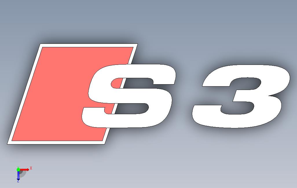 奥迪S3标志_STEP_模型图纸免费下载 – 懒石网