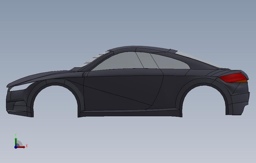 奥迪tt汽车表面模型在固体工作solidworks 2014模型图纸免费下载 懒石网