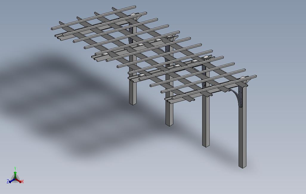 室外凉棚_SOLIDWORKS 2012_模型图纸免费下载 – 懒石网