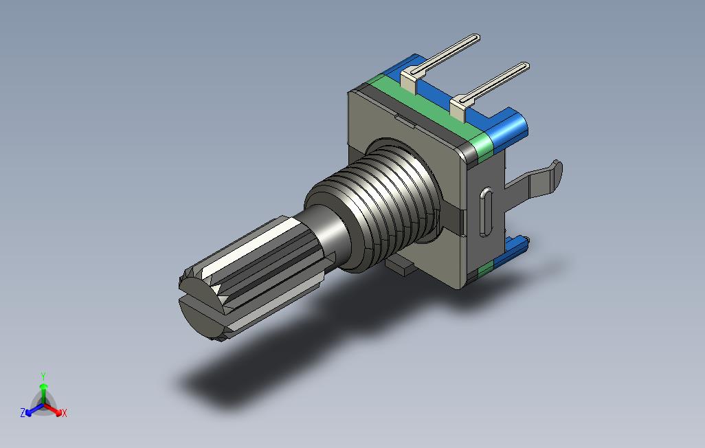 带开关的EC11旋转编码器_STEP_模型图纸免费下载 – 懒石网