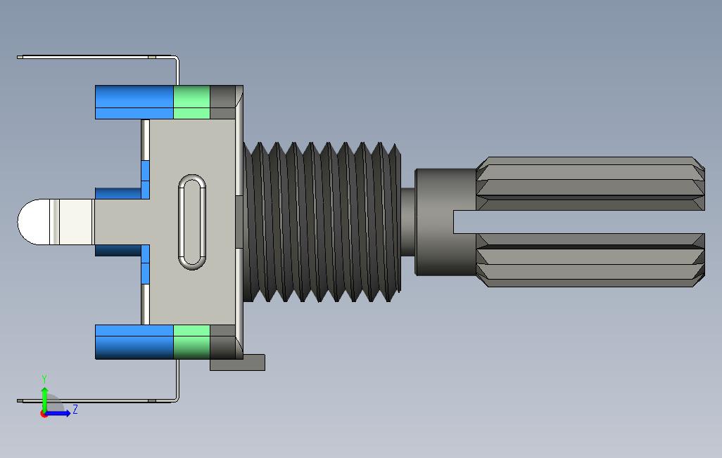 带开关的EC11旋转编码器_STEP_模型图纸免费下载 – 懒石网