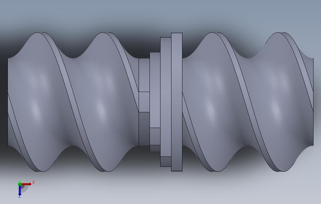 带揉合元件的挤出螺钉solidworks 2014模型图纸免费下载 懒石网