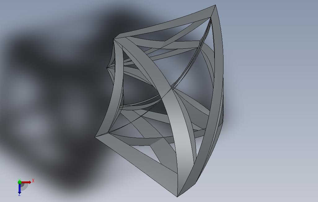 建筑模型——柔性立方体（冲浪工程）solidworks 2011模型图纸免费下载 懒石网
