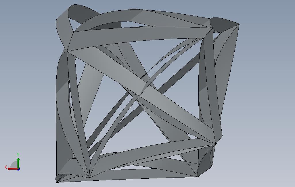 建筑模型——柔性立方体（冲浪工程）solidworks 2011模型图纸免费下载 懒石网