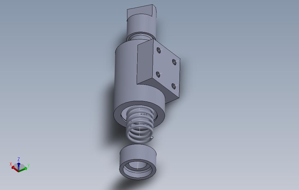 弹簧减震器布置solidworks 2017模型图纸免费下载 懒石网