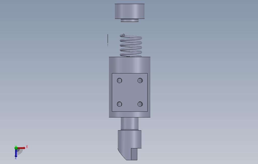 弹簧减震器布置solidworks 2017模型图纸免费下载 懒石网
