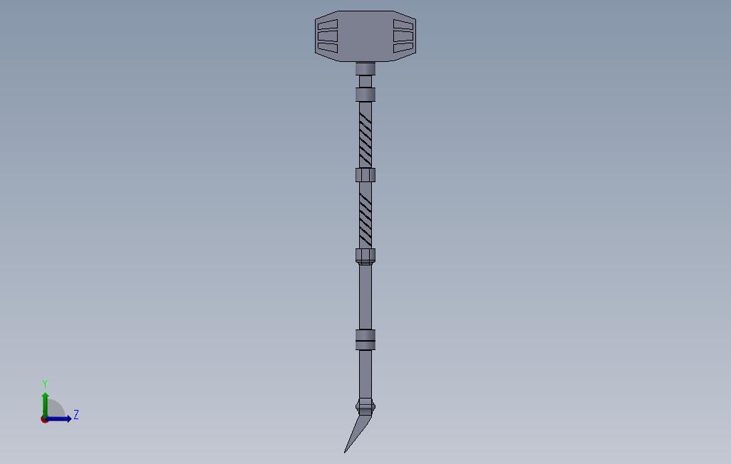 彩虹六雪橇的锤子solidworks 2018模型图纸免费下载 懒石网