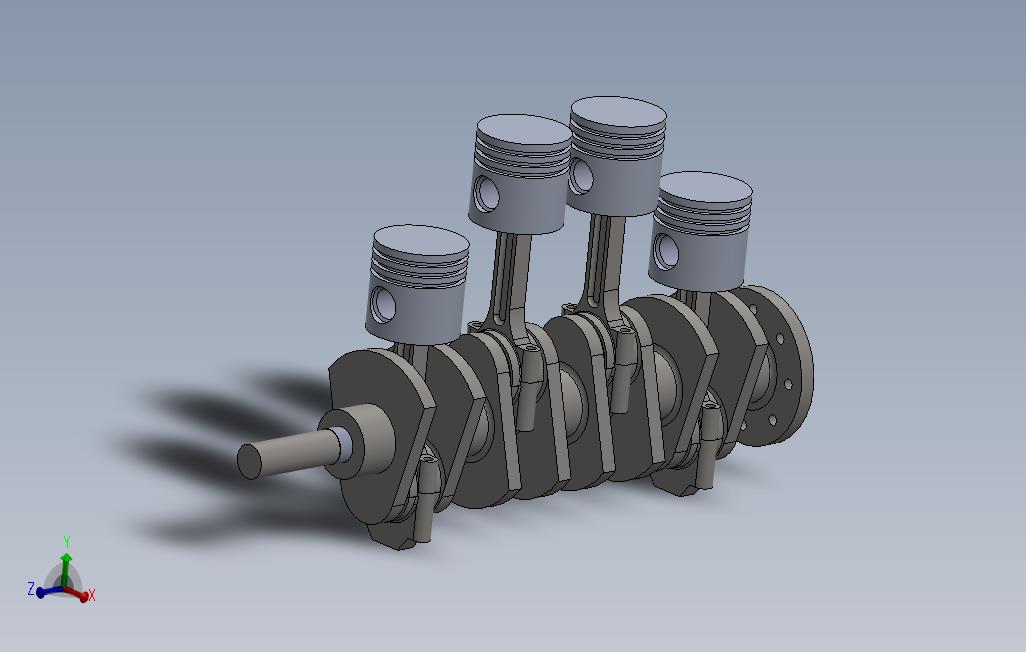 曲柄和活塞solidworks 2018模型图纸免费下载 懒石网
