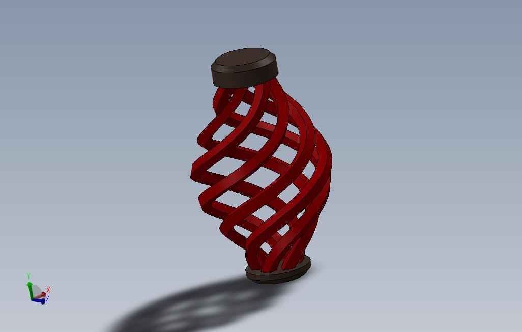 格栅简易模型solidworks 2018模型图纸免费下载 懒石网