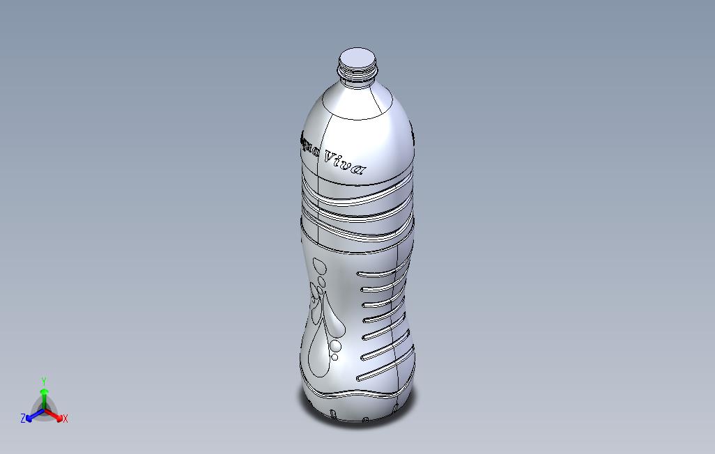 水瓶1.5LPET_STEP_模型图纸免费下载 – 懒石网