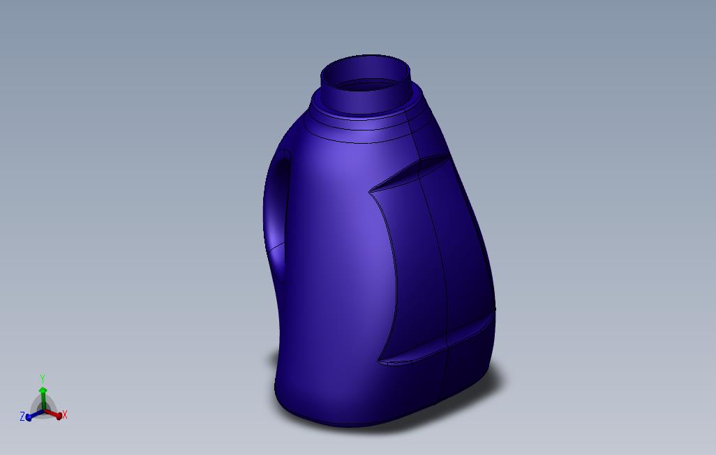 洗涤剂瓶_SOLIDWORKS 2008_模型图纸免费下载 – 懒石网