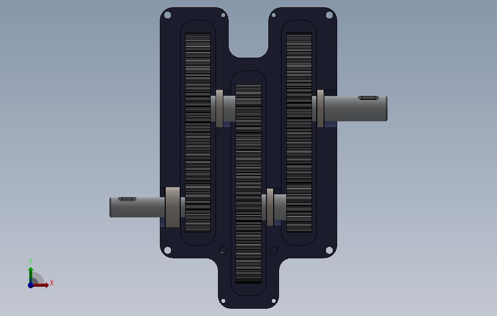 直齿轮减速器solidworks 2016模型图纸免费下载 懒石网