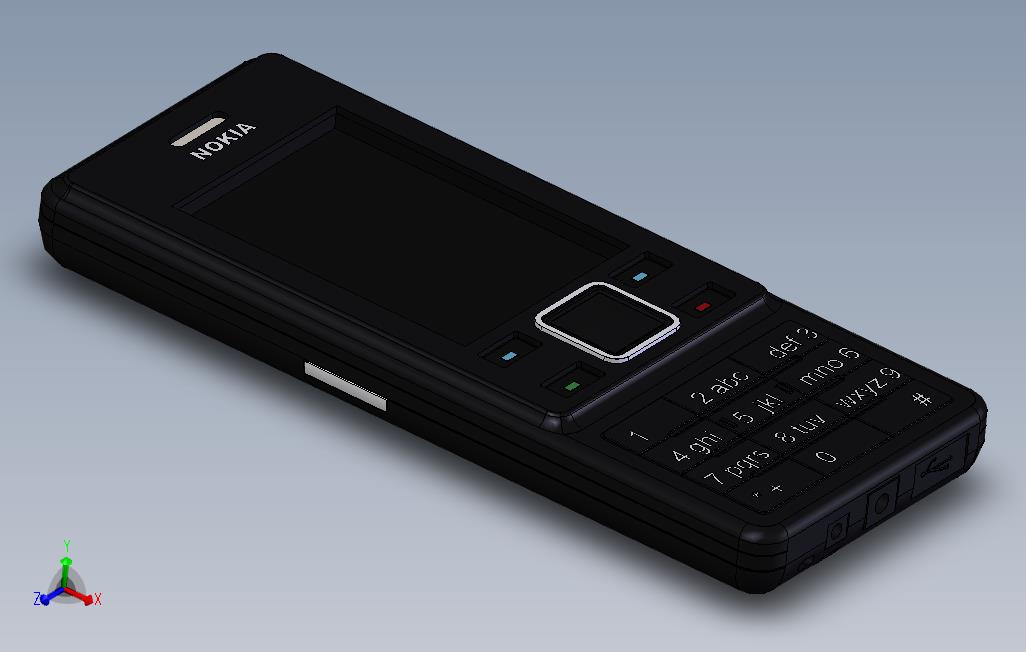 诺基亚63_SOLIDWORKS 2009_模型图纸免费下载 – 懒石网