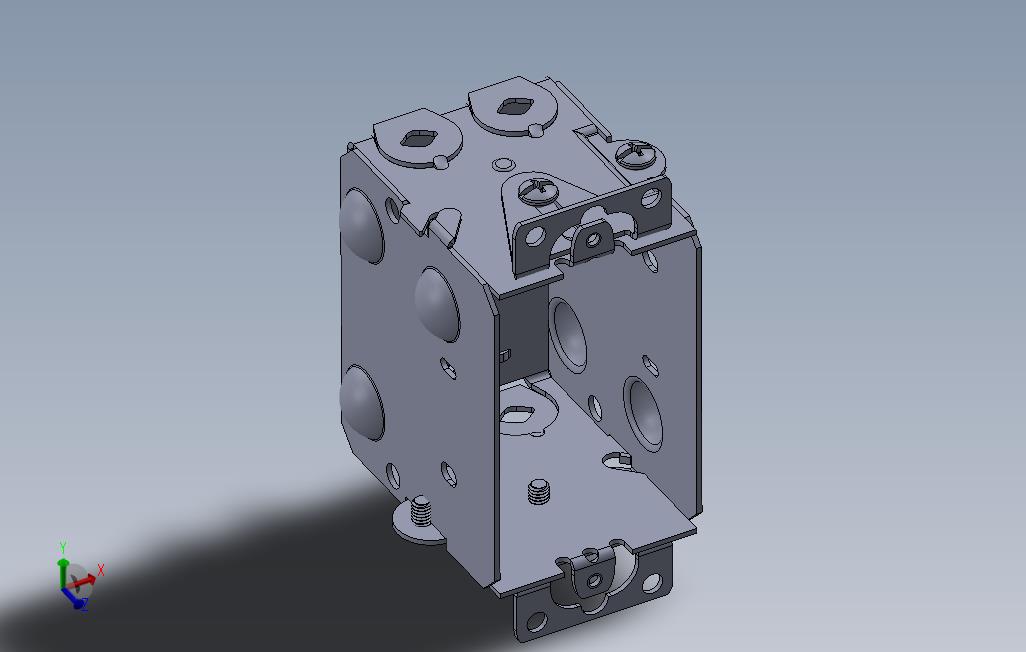 开关灯接线盒solidworks 2018模型图纸免费下载 懒石网