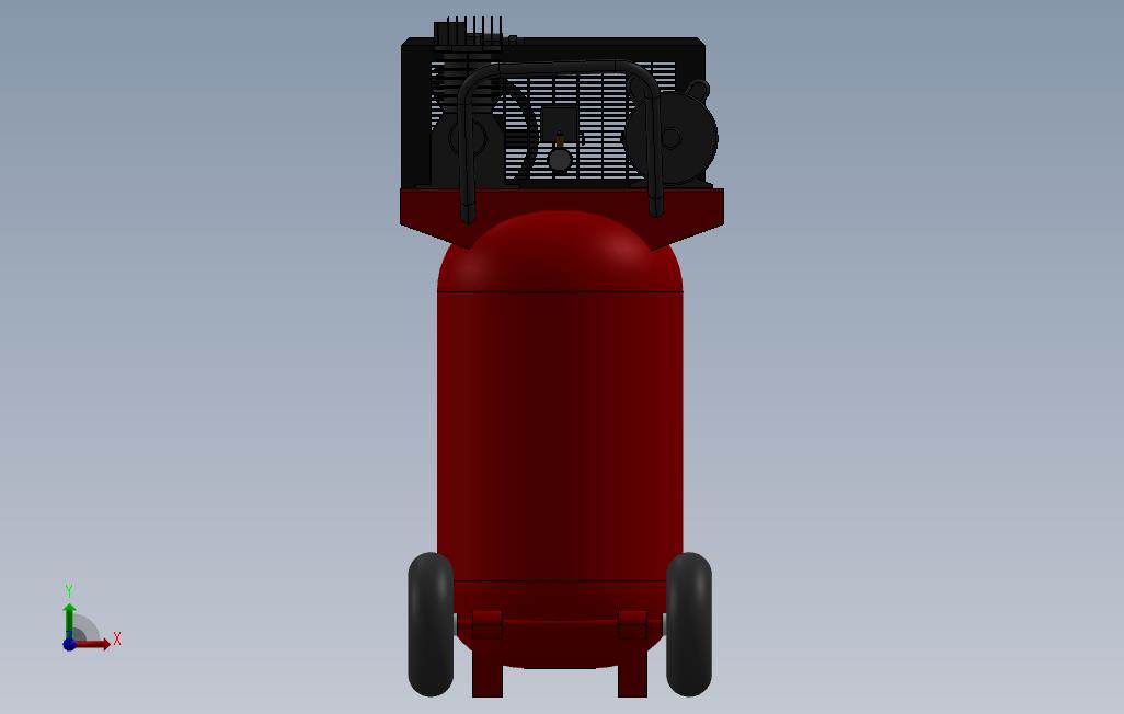 3加仑垂直空气压缩机solidworks 2018模型图纸免费下载 懒石网