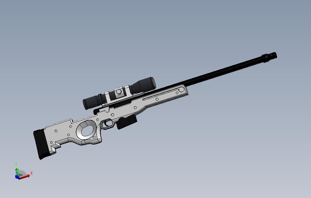 _AWM枪_SOLIDWORKS 2018_模型图纸免费下载 – 懒石网
