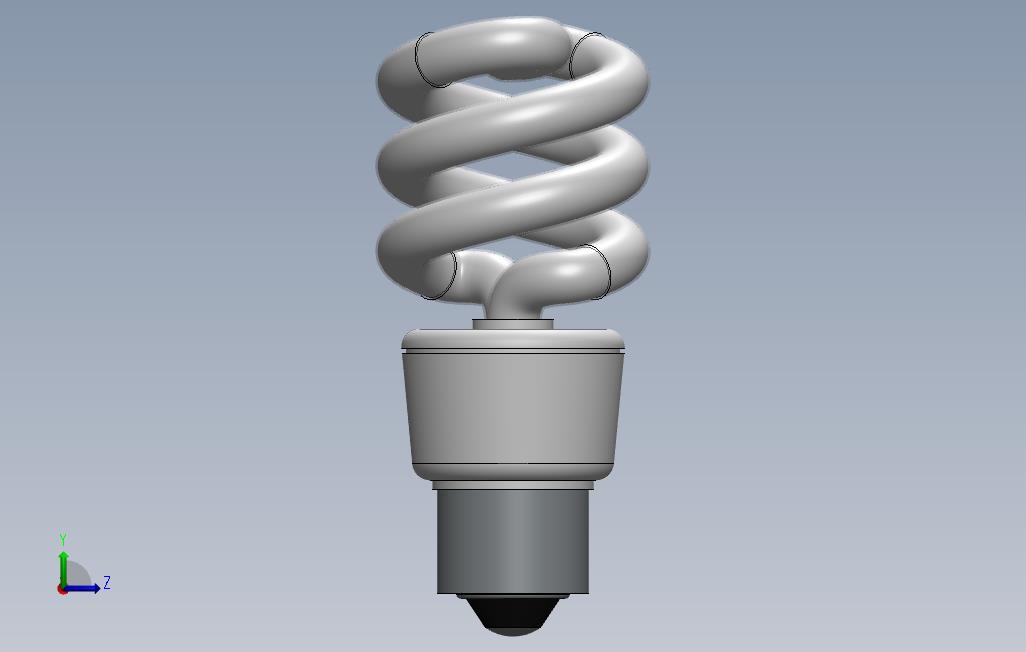 CFL灯泡_SOLIDWORKS 2011_模型图纸免费下载 – 懒石网