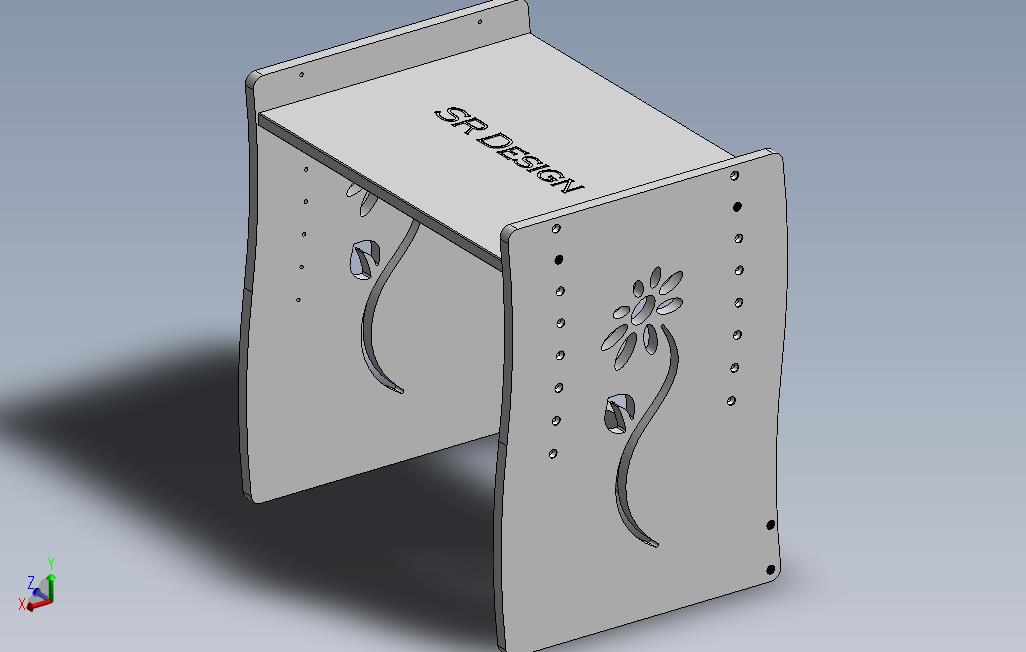 Sr设计高度可调厨房货架单元solidworks 2012模型图纸免费下载 懒石网