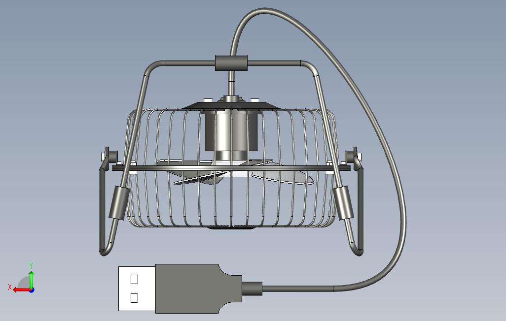 USB风扇_Parasolid_模型图纸免费下载 – 懒石网