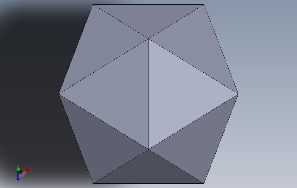 二十面体表面 Solidworks 2014 模型图纸免费下载 懒石网