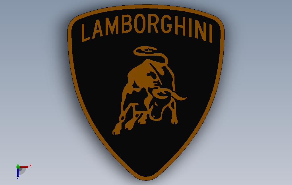 兰博基尼标志_SOLIDWORKS 2018_模型图纸免费下载 – 懒石网