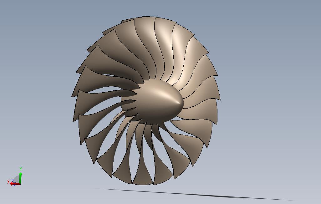 喷气发动机涡轮螺旋桨风扇solidworks 2017模型图纸免费下载 懒石网