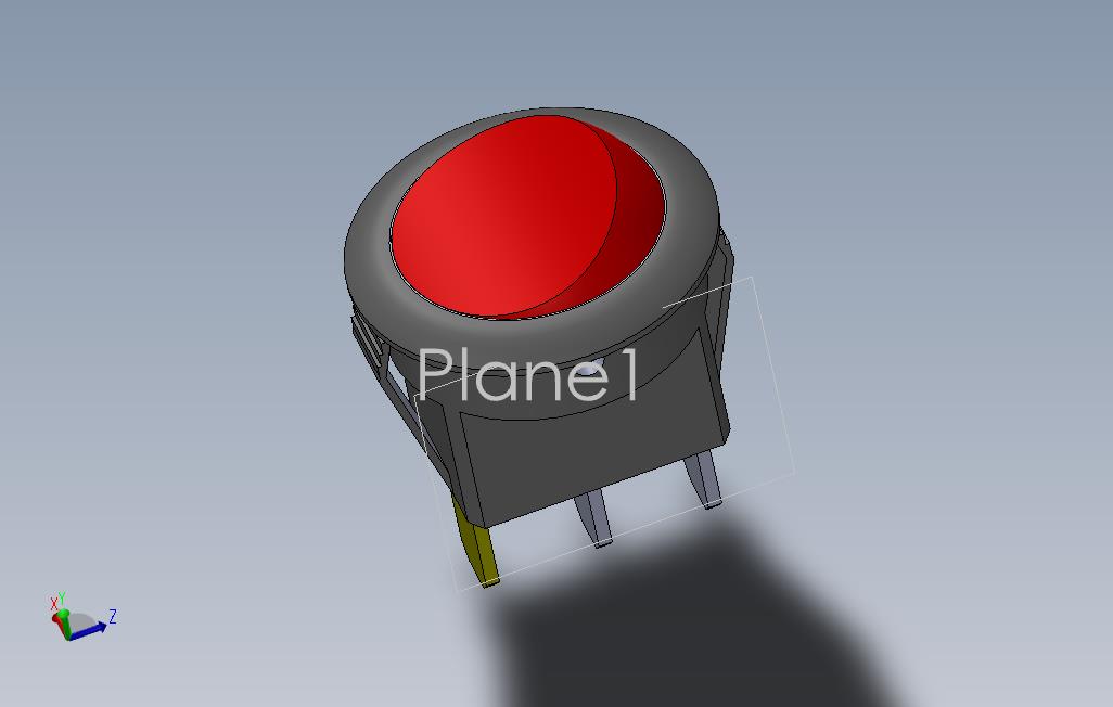 圆形单极翘板开关solidworks 2018模型图纸免费下载 懒石网