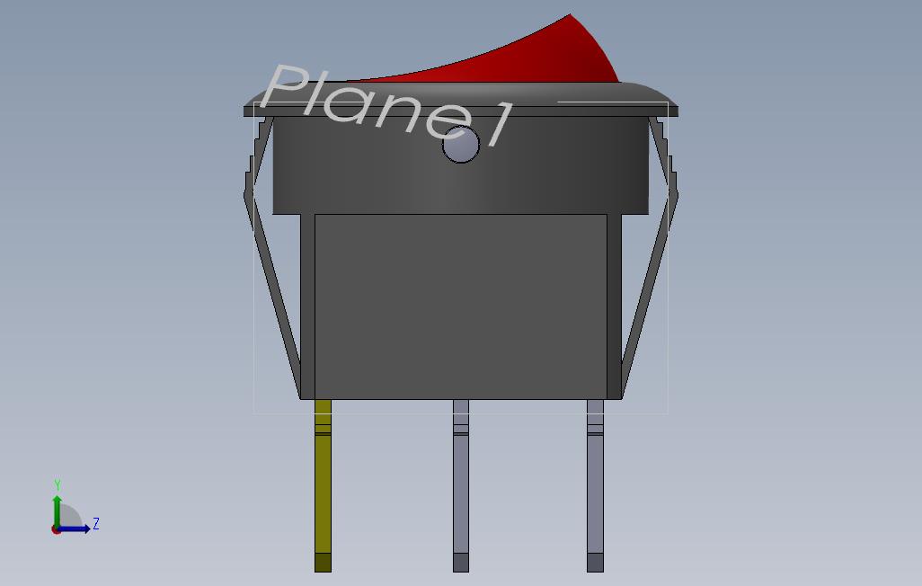 圆形单极翘板开关solidworks 2018模型图纸免费下载 懒石网