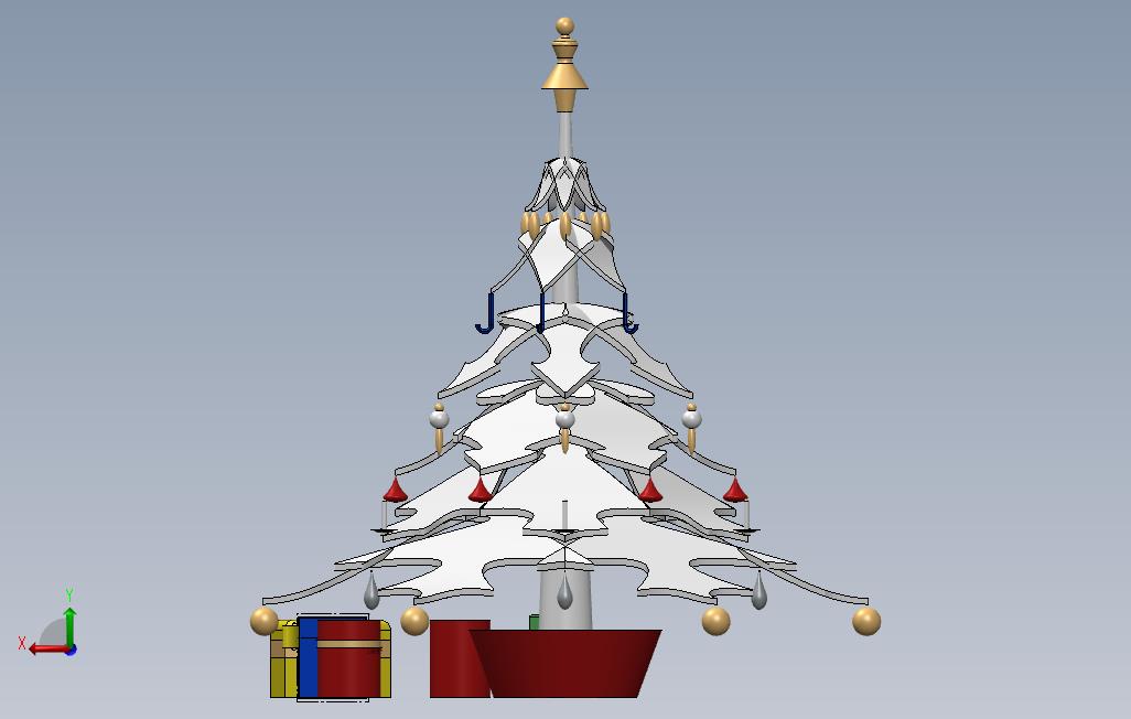 圣诞树1_SOLIDWORKS 2012_模型图纸免费下载 – 懒石网