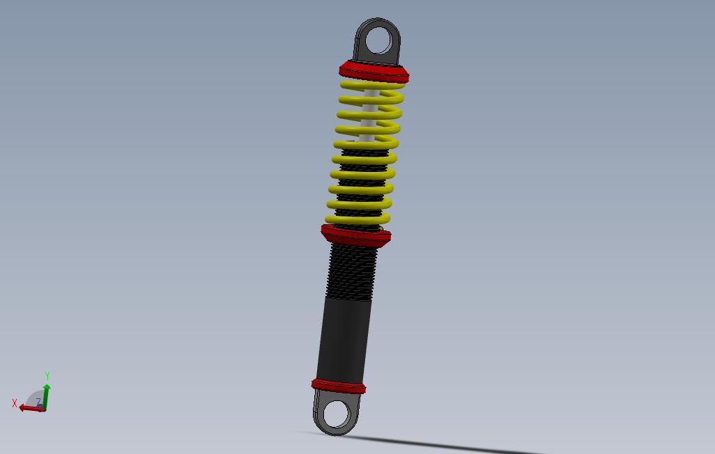 带动态弹簧的减震器solidworks 2017模型图纸免费下载 懒石网