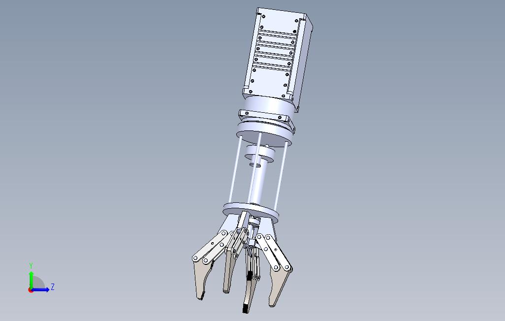 机械臂夹持器solidworks 2016模型图纸免费下载 懒石网