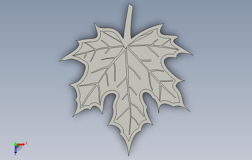 枫叶_Inventor_模型图纸免费下载 – 懒石网