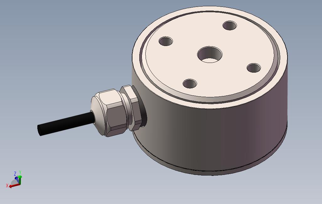法兰至法兰称重传感器张力和压缩力传感器solidworks 2015模型图纸免费下载 懒石网