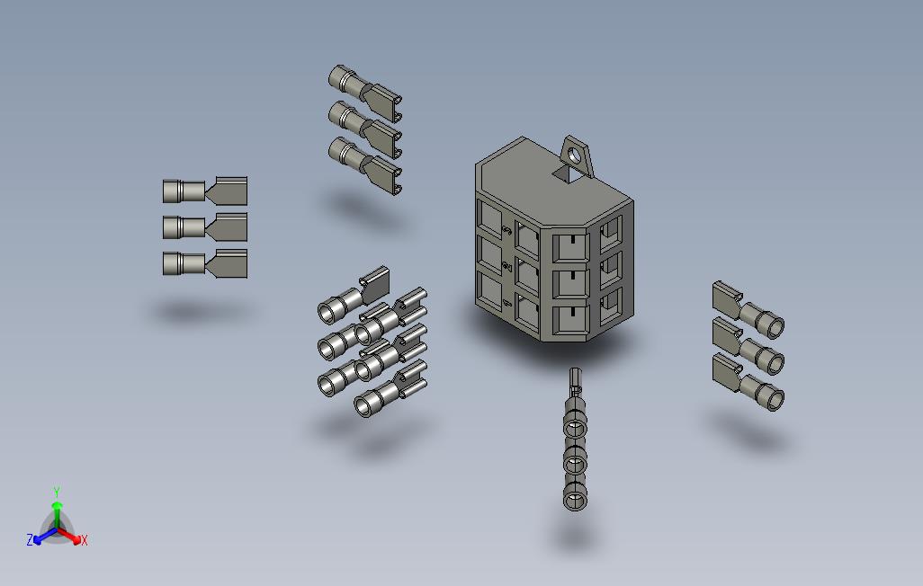 法顿端子块_STEP_模型图纸免费下载 – 懒石网