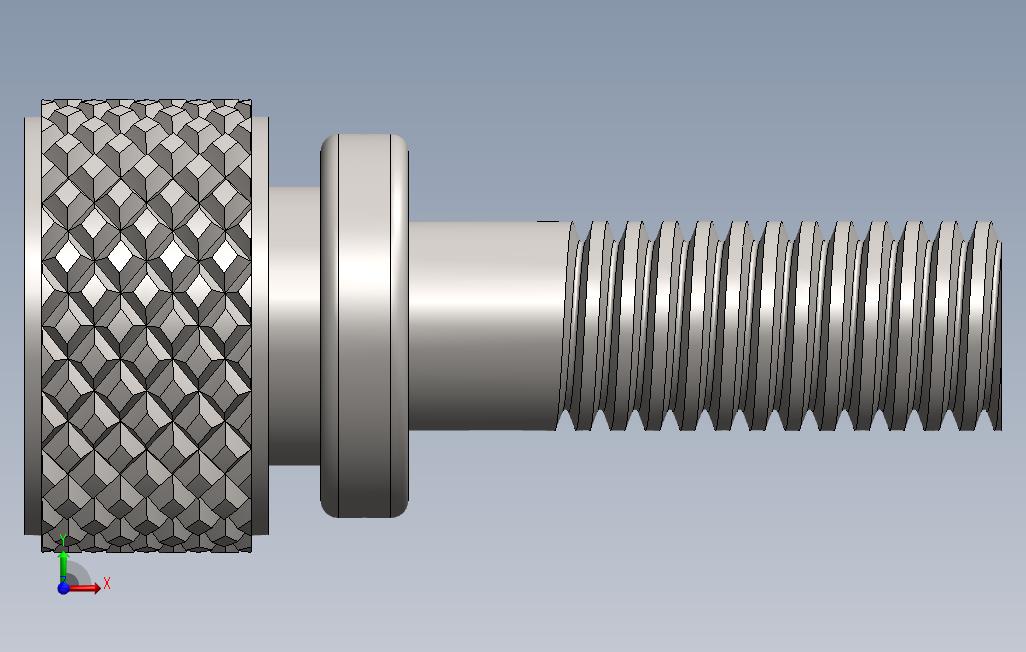 滚花螺钉1solidworks 2018模型图纸免费下载 懒石网