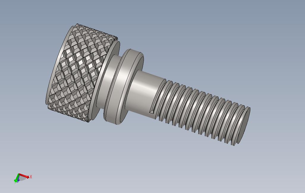 滚花螺钉1solidworks 2018模型图纸免费下载 懒石网