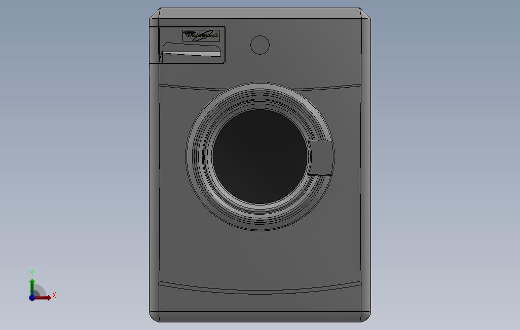 滚筒洗衣机solidworks 2014模型图纸免费下载 懒石网