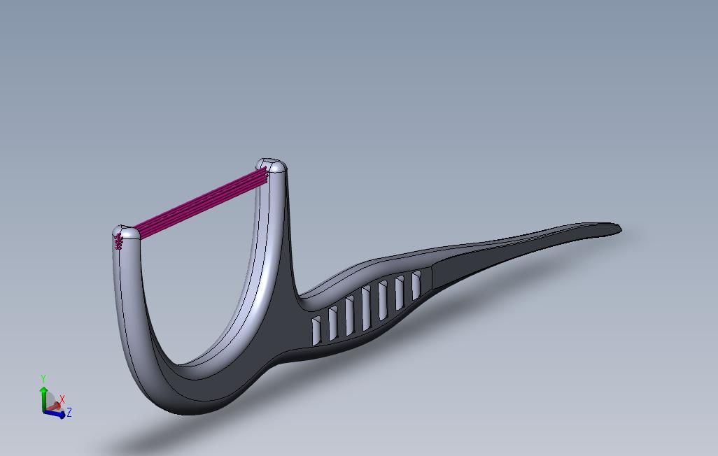 牙线solidworks 2017模型图纸免费下载 懒石网