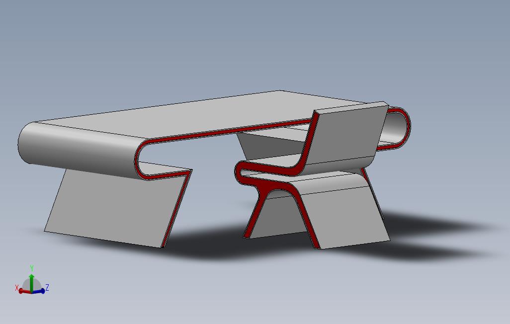 现代办公桌solidworks 2016模型图纸免费下载 懒石网