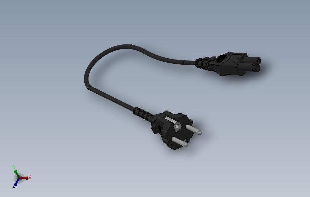 笔记本电脑充电器电缆solidworks 2013模型图纸免费下载 懒石网