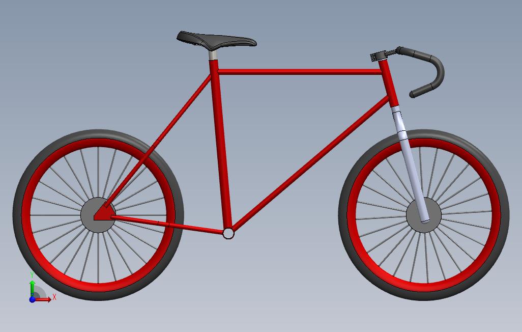 自行车车架概念solidworks 2015模型图纸免费下载 懒石网